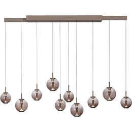 NEUHAUS PURE LED Pendelleuchte "PURE E-Infinity", bronzefarben, 10, H: 100cm, 1 Stk., Leuchten, e-SLIDE Funktion, CCT, dimmbar, Fernbedienung, LED Pendelleuchte