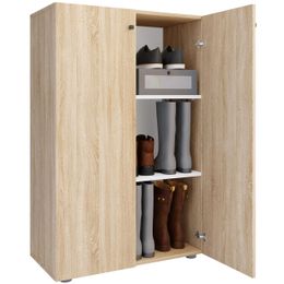 Schuhschrank Vcm "Holz Schuhschrank Schuhregal Schuhkommode Lona 3", braun (sonoma, eiche), B:70cm T:39cm, Obermaterial: 100% Holz Wood., Schr&auml;nke, Schuhschrank