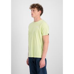 T-Shirt Alpha Industries "Basic T-Shirt SL", Herren, Gr. L, gr&uuml;n (arctic lime), Obermaterial: 100% Baumwolle, Shirts T-Shirt