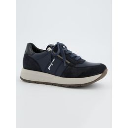 Paul Green Leder-Sneakers in Dunkelblau - 49% | Gr&ouml;&szlig;e 37 | Damen-sneakers