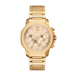 Chronograph Michael Kors "PRESCOTT", gelbgoldfarben, Armbanduhren, Herren, Chronograph, Quarzuhr, Armbanduhr, Herrenuhr, Edelstahlarmband, analog, Tag