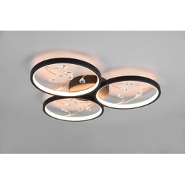 Trio Groovy Deckenleuchte LED Schwarz, 1-flammig