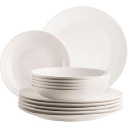 M&auml;ser Tafelservice M&Auml;SER "BELMIRA, Geschirr-Set, Porzellan", wei&szlig;, 12 Stk., Porzellan, Geschirr-Sets, Tafelservice, Teller Set