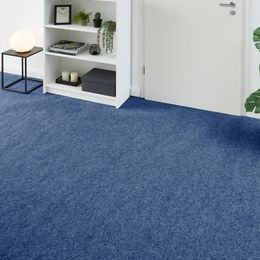 Teppichboden ANDIAMO "Milo, Nadelfilz, Gesamth&ouml;he 2,5 mm, Made in Belgium", blau, B:200cm L:500cm, Polyester, Polypropylen (PP), Teppiche, Uni Farben, Breite 100 cm oder 200 cm, Wohnzimmer, strapazierf&auml;hig