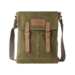 Umh&auml;ngetasche Jan Vanderstorm "Tasche PALLI", Damen, Gr. 1, gr&uuml;n (oliv), Obermaterial: 90% Baumwolle CO. 10% Lammleder LEL., Taschen Umh&auml;ngetasche