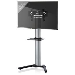 Wohnzimmertisch Vcm "TV Fernseh St&auml;nder Standfu&szlig; Alu Stadino Maxi ZW", silber, B:90cm T:72cm, Sideboards, TV-Board
