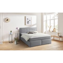 Boxbett Collection AB "Athena", OTTOs Choice, Topseller wahlweise mit Bettkasten", grau, B:153cm L:206cm, Komplettbetten, Boxspringbett, inkl. Topper bei Ausf&uuml;hrung mit Matratze, in H&auml;rtegraden H2, H3, H4, Topseller