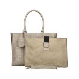 Henkeltasche Burkely "Burkely Taschen Leder", Herren, Gr. onesize, grau, Leder, Taschen