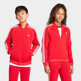 Trainingsjacke adidas originals "SST TRACK TOP", M&auml;dchen, Gr. 164, better scarlet, wei&szlig;, Obermaterial: 100% Polyester, Jacken Trainingsjacke