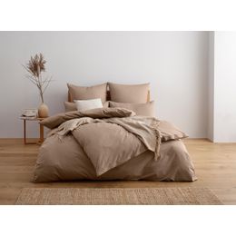 Bettw&auml;sche OTTO HOME "Luisa", braun (mocca), B/L: 135cm x 200cm, 1 Stk., 1 Stk., Renforc&eacute;, B/L: 80cm x 40cm, 2 Stk., Renforc&eacute;, Obermaterial: 100% Baumwolle, Bettw&auml;sche, Bettw&auml;sche, 100% Baumwolle, ab Gr. 135x200, auch in PREMIUM Qualit&auml;ten erh&auml;ltlich