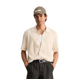 Marc O'Polo Kurzarmhemd MARC O'POLO DENIM "mit Knopfleiste", Herren, Gr. M, Normalgr&ouml;&szlig;en, wei&szlig; blush, Obermaterial: 100% Baumwolle, unifarben, regular fit normal, Hemden