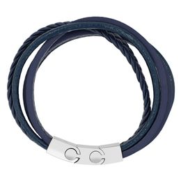 Adelia&acute;s Armband ADELIA&acute;S "Herren Armband &ndash; Lederarmband aus Leder 21 cm", blau, Armb&auml;nder, Herren, 21cm, Leder, Armband, Perfekt zum Verschenken an besondere Menschen