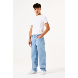 Straight-Jeans Garcia "JAYSEN", Kinder, Gr. 164, N-Gr, blau (light used 6824), Denim/Jeans, Obermaterial: 100% Baumwolle, unifarben, straight fit kn&ouml;chellang, Jeans Straight-Jeans, im Five-Pocket Style, for Boys