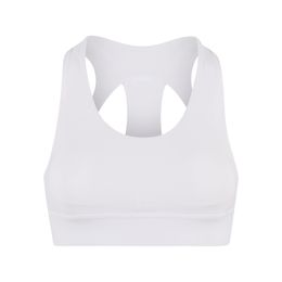 Sport-BH Urban Classics "Urban Classics Ladies Sports Bra Ladies Sports Bra", Damen, Gr. S, Cup 0, wei&szlig;, 80% Nylon, 20% Elasthan, BHs Sport-BH