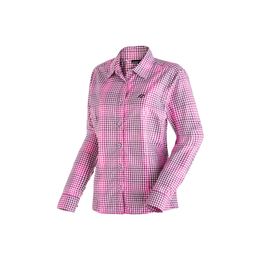 Funktionsbluse Maier Sports "Nanni", Damen, Gr. 42, rosa, 85% Polyester, 15% Viscose, Blusen, Damen Bluse, leichte Langarmbluse, Blusen-Shirt, Karobluse, Reg Fit