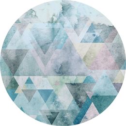Vliestapete Komar "Vlies selbstklebend - Blueprism - Gr&ouml;&szlig;e 125 x 125 cm", blau, B:125m L:125m, Vlies, Tapeten, Wohnzimmer, Schlafzimmer