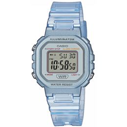Chronograph, blau (hellblau (transparent)), CASIO TIMELESS COLLECTION, Armbanduhren, Kinder, Chronograph, Quarzuhr, Armbanduhr, Digitaluhr, Geschenkidee, Geburtstag,Schulanfang