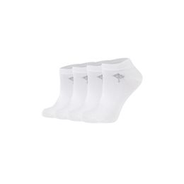 JOOP! Sneakersocken JOOP "Sneakersocken 4er Pack", Damen, Gr. 39-42, wei&szlig;, 86% Baumwolle, 11% Polyamid, 3% Elasthan, gemustert, Socken Sneakersocken