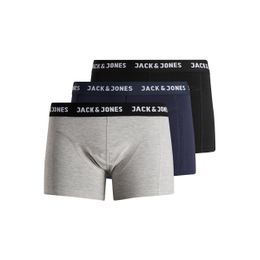 Jack & Jones Trunk JACK & JONES "JACANTHONY TRUNKS 3 PACK NOOS", Herren, Gr. S, 3 Stk., schwarz, Jersey, Obermaterial: 95% Baumwolle, 5% Elasthan, unifarben, Unterhosen