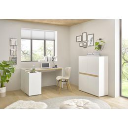B&uuml;rom&ouml;bel-Set Home Affaire "CiTY/GiRON", wei&szlig;, B:253cm H:122cm T:103cm, Arbeitsm&ouml;bel-Sets, B&uuml;rom&ouml;bel-Set