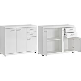 Sideboard Procontour "Sun BESTSELLER", wei&szlig;, B:90cm H:74cm T:35cm, Sideboards, Sideboard, H&ouml;he 74cm mit variabel verstellbaren Einlegeboden