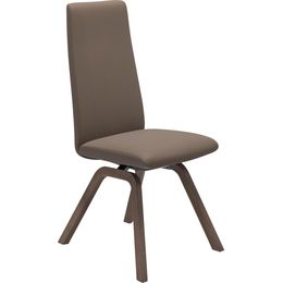 Polsterstuhl stressless "Laurel", braun (mole batick, walnuss), B:49cm H:105cm T:60cm, Leder BATICK: BATICK ist ein leicht korrigiertes, durchgef&auml;rbtes und genarbtes M&ouml;belleder, bei dem die meisten Unebenheiten und Spuren in der Regel entfernt wurden., St&uuml;hle, Polsterstuhl, High Back, Gr&ouml;&szlig;e M, mit schr&auml;ggestellten Beinen in Walnuss