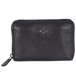 Geldb&ouml;rse Harbour 2nd "Seraphina", Damen, grau (ash), Rindsleder, Kleinlederwaren, Wallet Brieftasche Geldbeutel mit charakteristischem Anker-Emblem