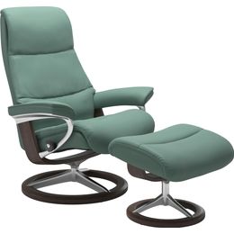 Relaxsessel stressless "View", gr&uuml;n (aqua gr&uuml;n paloma), B:78cm H:108cm T:78cm, Leder BATICK: BATICK ist ein leicht korrigiertes, durchgef&auml;rbtes und genarbtes M&ouml;belleder, bei dem die meisten Unebenheiten und Spuren in der Regel entfernt wurden.;Leder PALOMA: PALOMA ist ein durchgef&auml;rbtes Semianilin-M&ouml;belleder mit nat&uuml;rlicher Narbung.;ROHLEDER Stoff Q2 FARON: Ein fester zuverl&auml;ssiger Boucl&eacute; mit eine