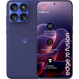 Motorola Smartphone "edge 70 fusion", Energieeffizienz: A (A-G), pantone orient blau, 256 GB, Mobiltelefone