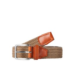 Jack & Jones Stretchg&uuml;rtel JACK & JONES "JACSPRING WOVEN BELT NOOS", Damen, Gr. 80, beige (incense), Materialmix, Flechtoptik, unifarben, G&uuml;rtel, Materialmix, verschiedene L&auml;ngen