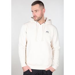 Hoodie Alpha Industries "Basic Hoodie SL", Damen, Gr. XS, wei&szlig; (jet stream wei&szlig;), Obermaterial: 80% Baumwolle, 20% Polyester, regular fit, Sweatshirts Hoodie