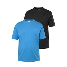 Men Plus Shirt male Blue, Black size XXL
