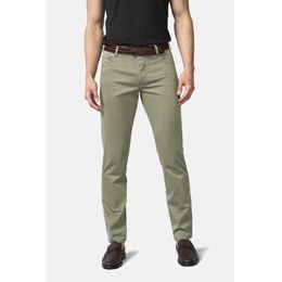 Chinos MEYER "M5 Five Pocket", Herren, Gr. 32, L&auml;nge 34, gr&uuml;n, 89% Baumwolle, 8% Elastomultiester, 3% Elasthan, unifarben, regular fit lang, Hosen, M5 Five aus High Performance Satin