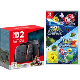 NINTENDO SWITCH 2 Konsolen-Set "Switch 2 + Mario Kart World inkl. Super Mario Galaxy 1+2", schwarz, B:27,2cm H:16,6cm T:1,39cm, Spielekonsolen