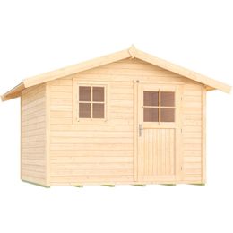 Gartenhaus Weka "123 Gr.3", beige (naturbelassen), Fu&szlig;boden im Gartenhaus, ohne R&uuml;ck- und Seitenwand, ohne Dacheindeckung, Massivholz, Gartenh&auml;user, Gartenhaus, in verschiedenen Farben