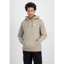 Hoodie Alpha Industries "Basic Hoodie SL", Damen, Gr. S, beige (vintage sand), Obermaterial: 80% Baumwolle, 20% Polyester, regular fit, Sweatshirts Hoodie