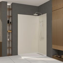 Duschr&uuml;ckwand MARWELL "Urbanox", wei&szlig; (ivory), B:90cm H:210cm, Aluminium, Spritzschutzw&auml;nde, 1 Paneel: 90 x 210 cm