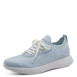 Slip-On Sneaker Tamaris, Damen, Gr. 38, hellblau, Lederimitat, Textil, unifarben, Schuhe, Freizeitschuh, Slipper, Halbschuh in veganer Verarbeitung