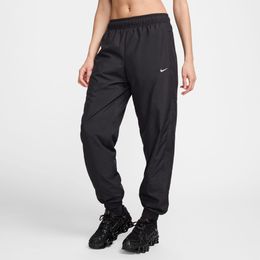 Sporthose Nike Sportswear "W NSW OTG UV ESSNTL WVN MR JG", Damen, Gr. L, N-Gr, schwarz, wei&szlig;, Obermaterial: 100% Polyester, Hosen Sporthose, sportlicher Stil