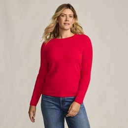 LANDS' END Kaschmir-Pullover mit rundem Ausschnitt, Damen,  Rot, Kaschmir, by Lands' End
