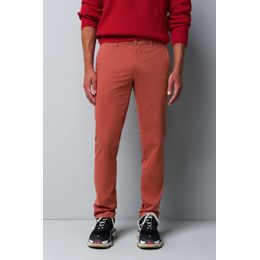 Chinos MEYER "M5 Chino", Herren, Gr. 33, L&auml;nge 34, k&uuml;rbis, 97% Baumwolle, 3% Elasthan, unifarben, regular fit lang, Hosen, M5 Chino aus Bio-Baumwolle