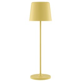 Brilliant LED Tischleuchte "Kaami - mobile LED Au&szlig;en Tischlampe", gelb, &Oslash; 10cm H: 37cm, 1 Stk., Leuchten, mobile LED Au&szlig;en Tischlampe, 37 cm, 310 lm, Touchdimmer, USB, LED Tischleuchte