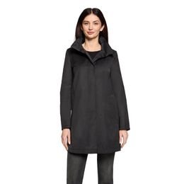 Outdoorjacke Gil Bret, Damen, Gr. 46, jet schwarz, Web, Obermaterial: 58% Baumwolle, 42% Polyester, unifarben, regular fit normal, gerader Abschluss, Jacken Outdoorjacke, mit Stehkragen