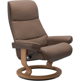Relaxsessel stressless "View", braun (mole batick), B:82cm H:108cm T:81cm, Leder BATICK: BATICK ist ein leicht korrigiertes, durchgef&auml;rbtes und genarbtes M&ouml;belleder, bei dem die meisten Unebenheiten und Spuren in der Regel entfernt wurden.;Leder PALOMA: PALOMA ist ein durchgef&auml;rbtes Semianilin-M&ouml;belleder mit nat&uuml;rlicher Narbung.;ROHLEDER Stoff Q2 FARON: Ein fester zuverl&auml;ssiger Boucl&eacute; mit einem st