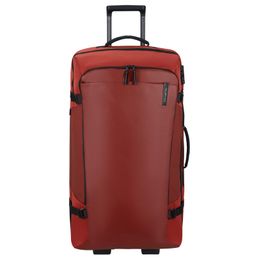 Reisetasche Samsonite "ARMOX, 79 cm", Gr. B/H/T: 44cm x 79cm x 31cm, braun (rust), Polyester, Taschen Reisetasche, Duffle mit Rollen TSA-Schloss Packgurte Trolley-Gest&auml;nge