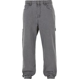 Bequeme Jeans Karl Kani "Karl Kani Herren KMI-PL063-010-06 KK Retro Baggy Workwear Denim", Damen, Gr. 34, Normalgr&ouml;&szlig;en, light grau, 100% Baumwolle, unifarben, normal, Jeans
