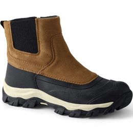 LANDS' END Schneestiefel SQUALL mit Rei&szlig;verschluss, Herren,  Beige, Nylon/Leder/Gummi, by Lands' End