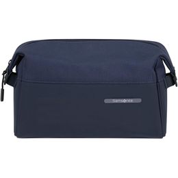 Kulturbeutel Samsonite "STACKD Toilet Kit, 15 cm", Gr. B/H/T: 26cm x 15cm x 11cm, blau (navy), Polyester, Polyurethan, Taschen Kulturbeutel, Beauty-Bag Beautybox Schminketui Kosmetikbox