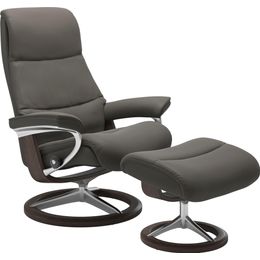 Relaxsessel stressless "View", grau (metal grau paloma), B:82cm H:109cm T:81cm, Leder BATICK: BATICK ist ein leicht korrigiertes, durchgef&auml;rbtes und genarbtes M&ouml;belleder, bei dem die meisten Unebenheiten und Spuren in der Regel entfernt wurden.;Leder PALOMA: PALOMA ist ein durchgef&auml;rbtes Semianilin-M&ouml;belleder mit nat&uuml;rlicher Narbung.;ROHLEDER Stoff Q2 FARON: Ein fester zuverl&auml;ssiger Boucl&eacute; mit ein