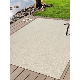 Teppich the carpet "Kansas", beige (creme), B:80cm H:1mm L:150cm, Polypropylen, Teppiche, Teppich, moderner robuster In und Outdoor Teppich Jute Look